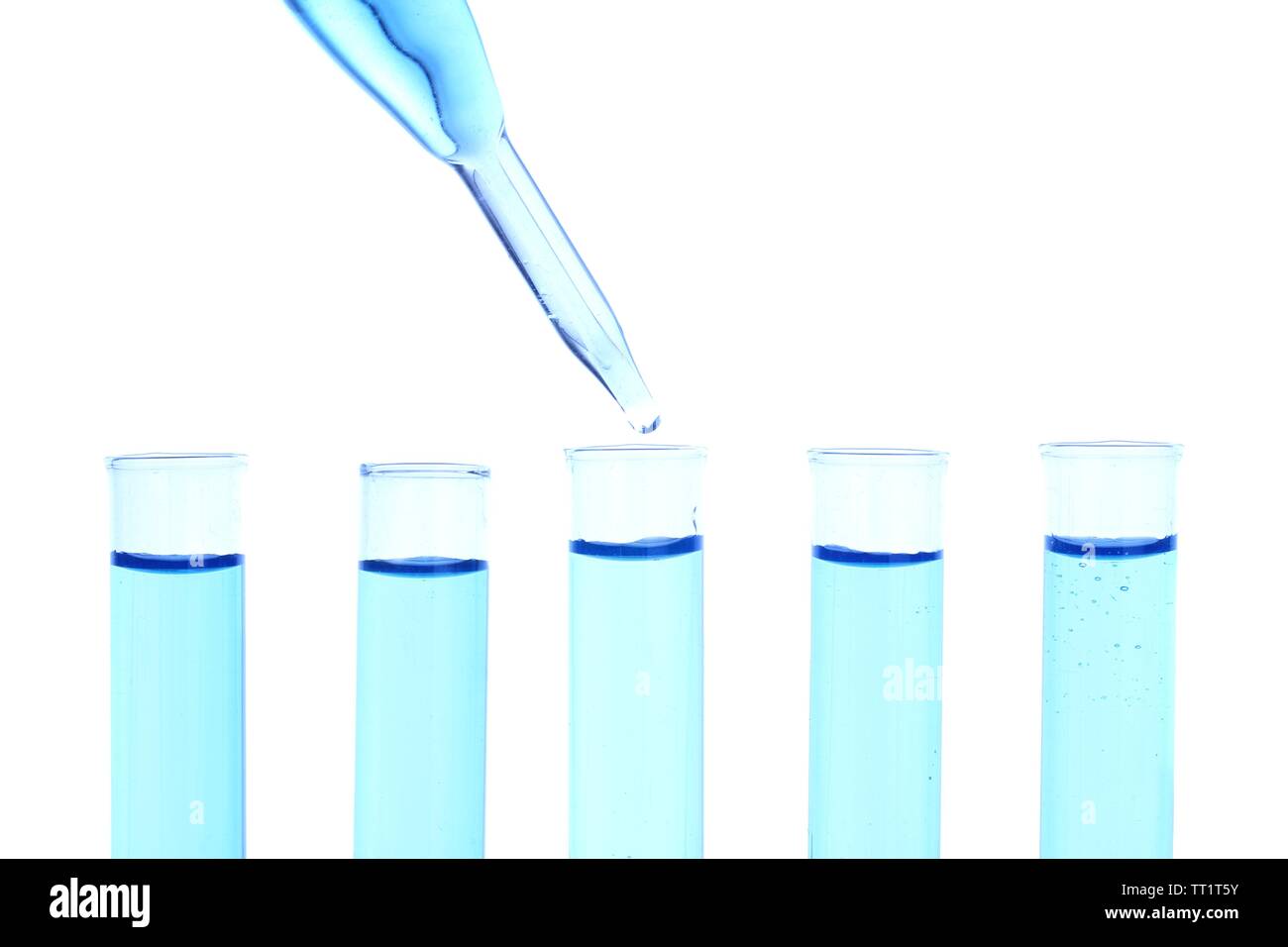 Test tubes isolated on white Stock Photo - Alamy