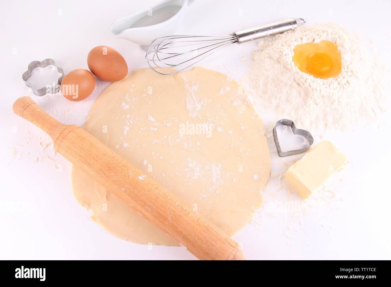 Making cookies isolated on white Stock Photo - Alamy