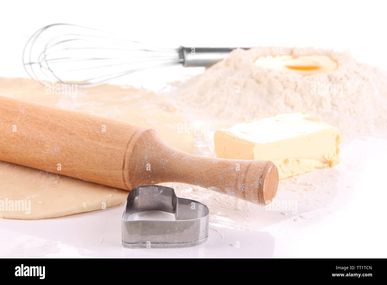 Making cookies isolated on white Stock Photo - Alamy