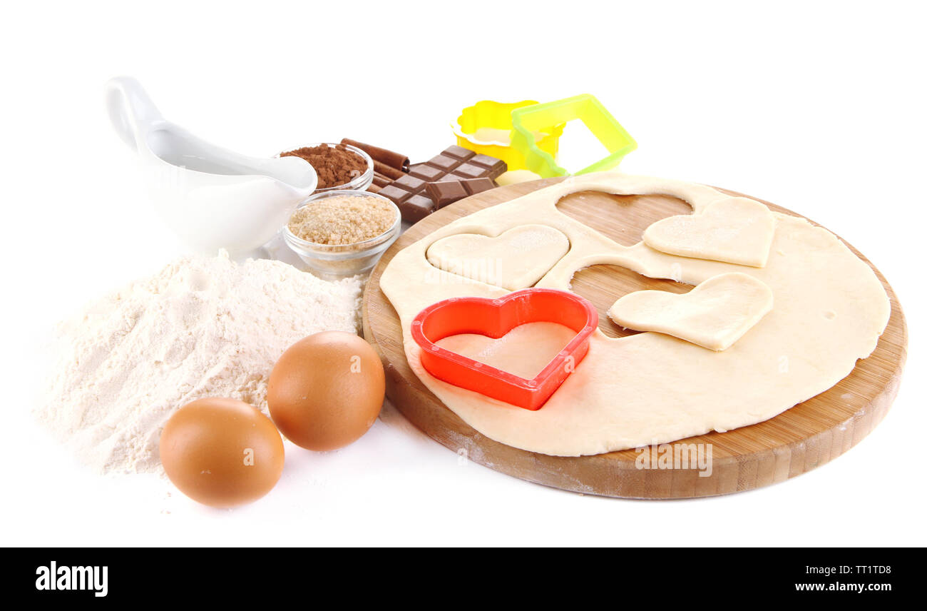 Making cookies isolated on white Stock Photo - Alamy