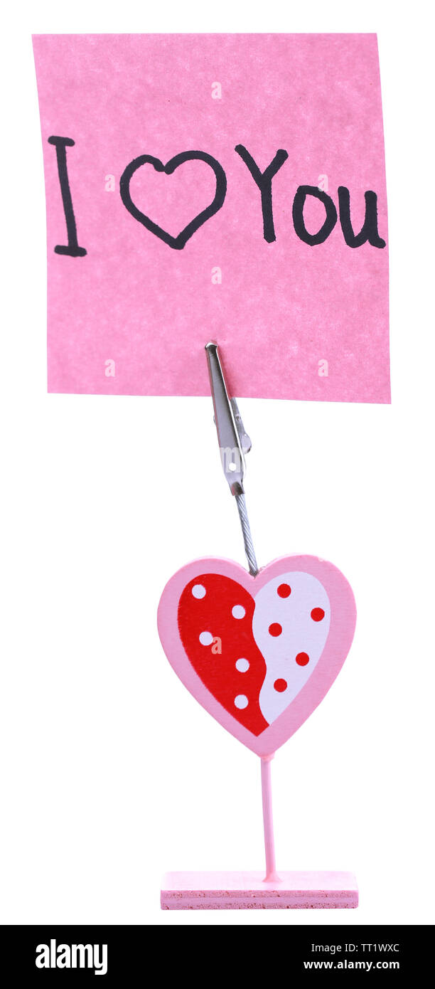 Message holder isolated on white Stock Photo - Alamy