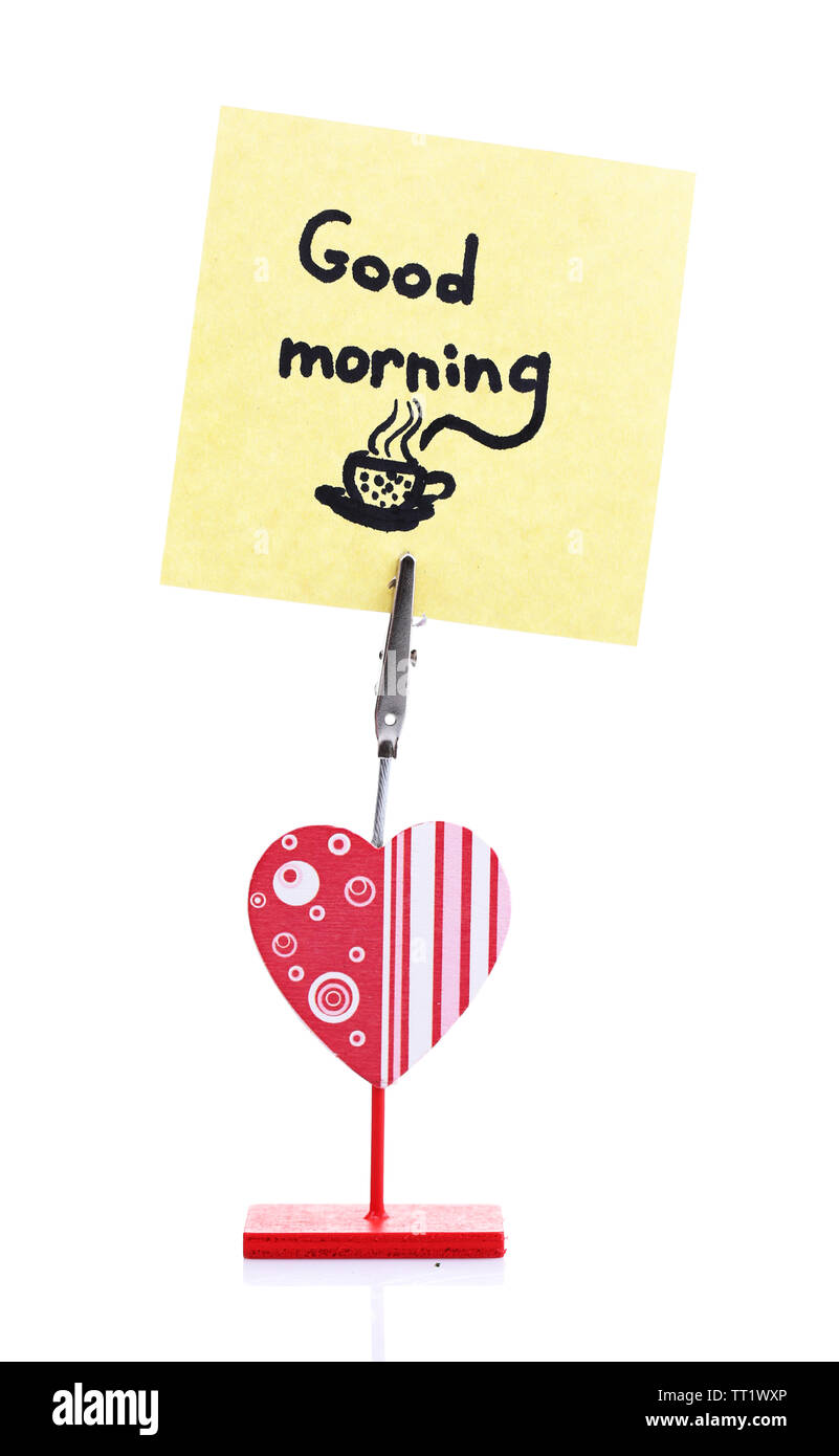 Message holder isolated on white Stock Photo - Alamy