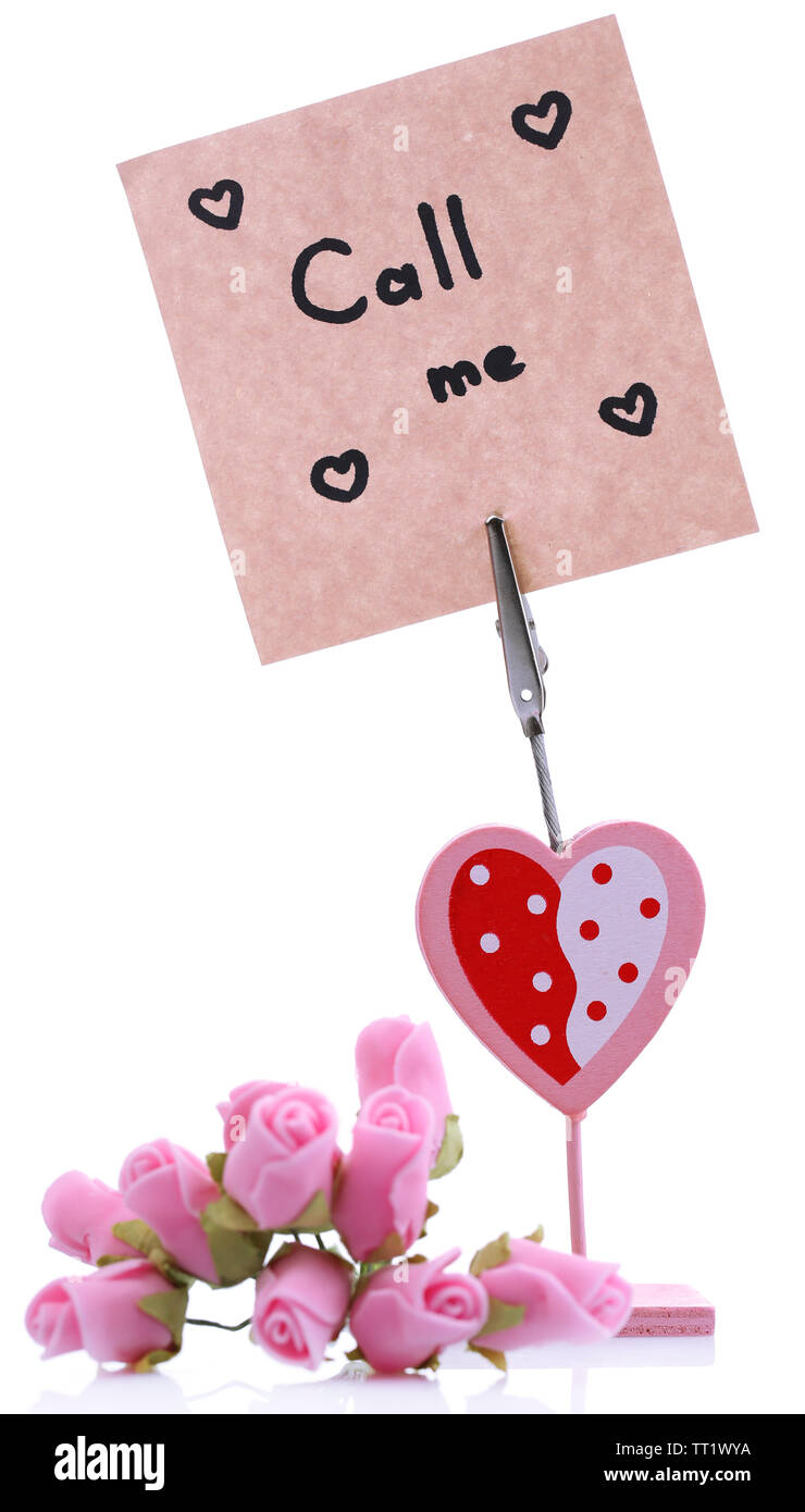 Message holder isolated on white Stock Photo - Alamy