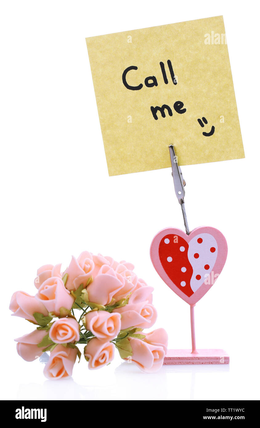 Message holder isolated on white Stock Photo - Alamy