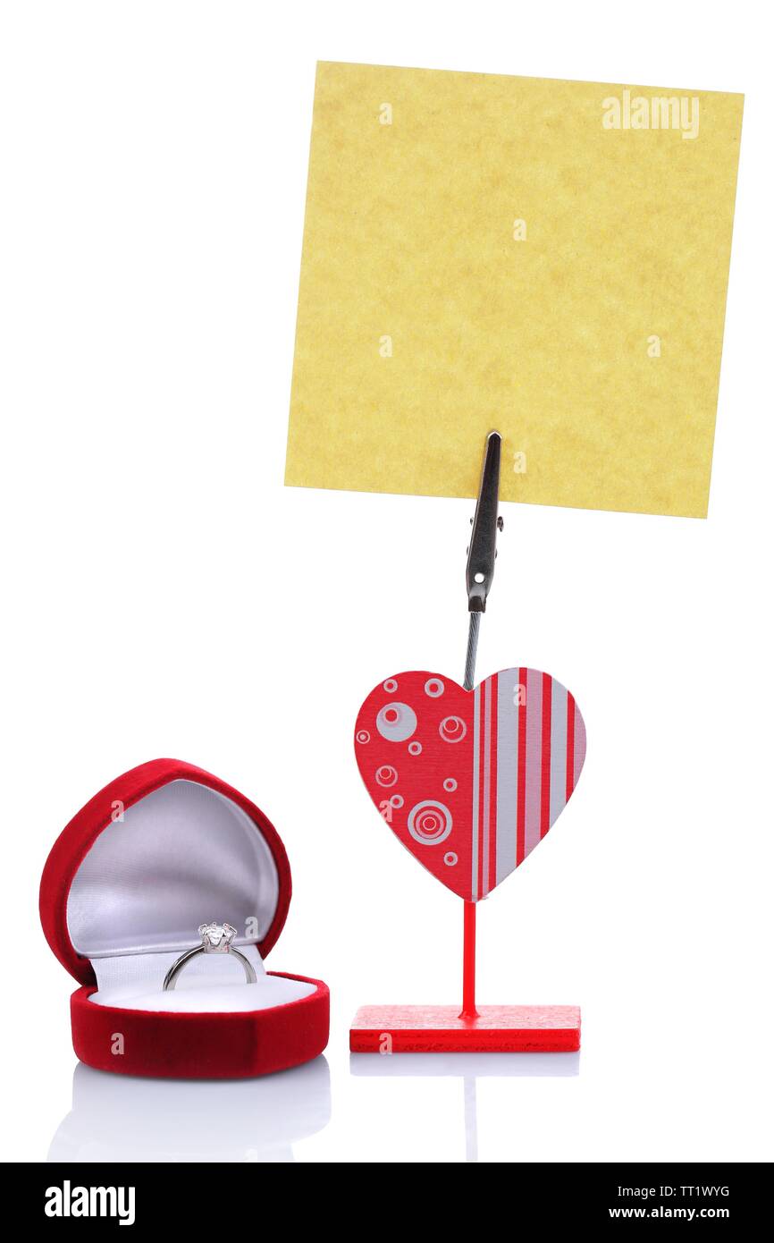 Empty message holder isolated on white Stock Photo - Alamy