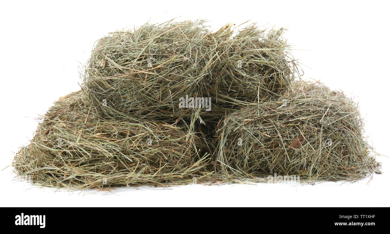 Hay, isolated on white Stock Photo - Alamy
