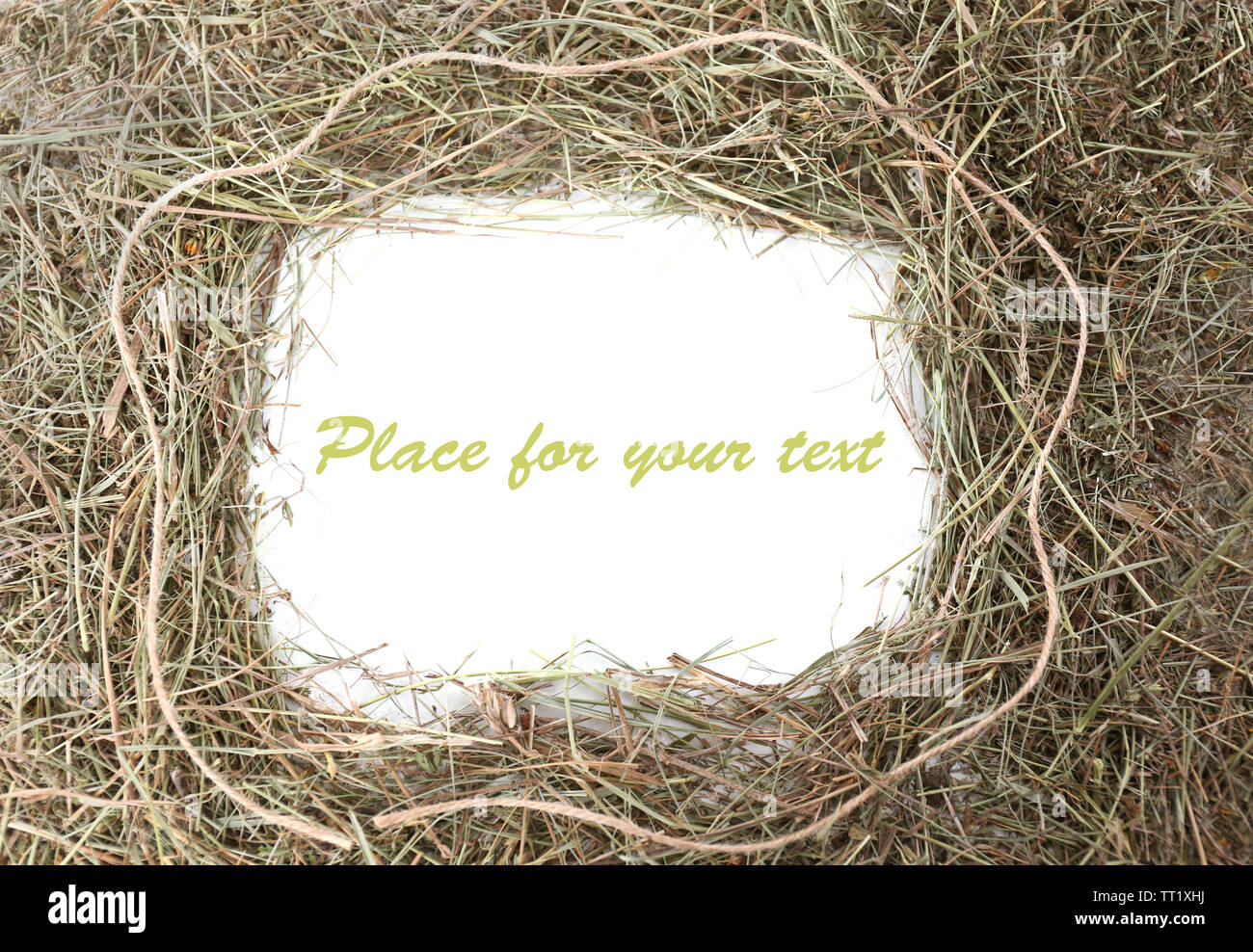 Hay frame close up Stock Photo - Alamy