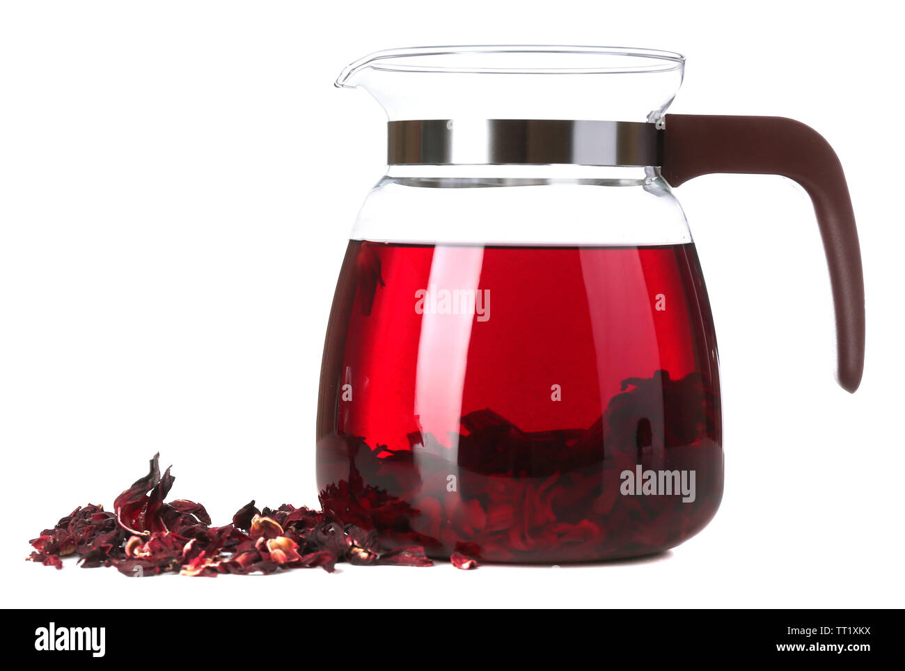 Jar of herbal tea, isolated on white Stock Photo - Alamy