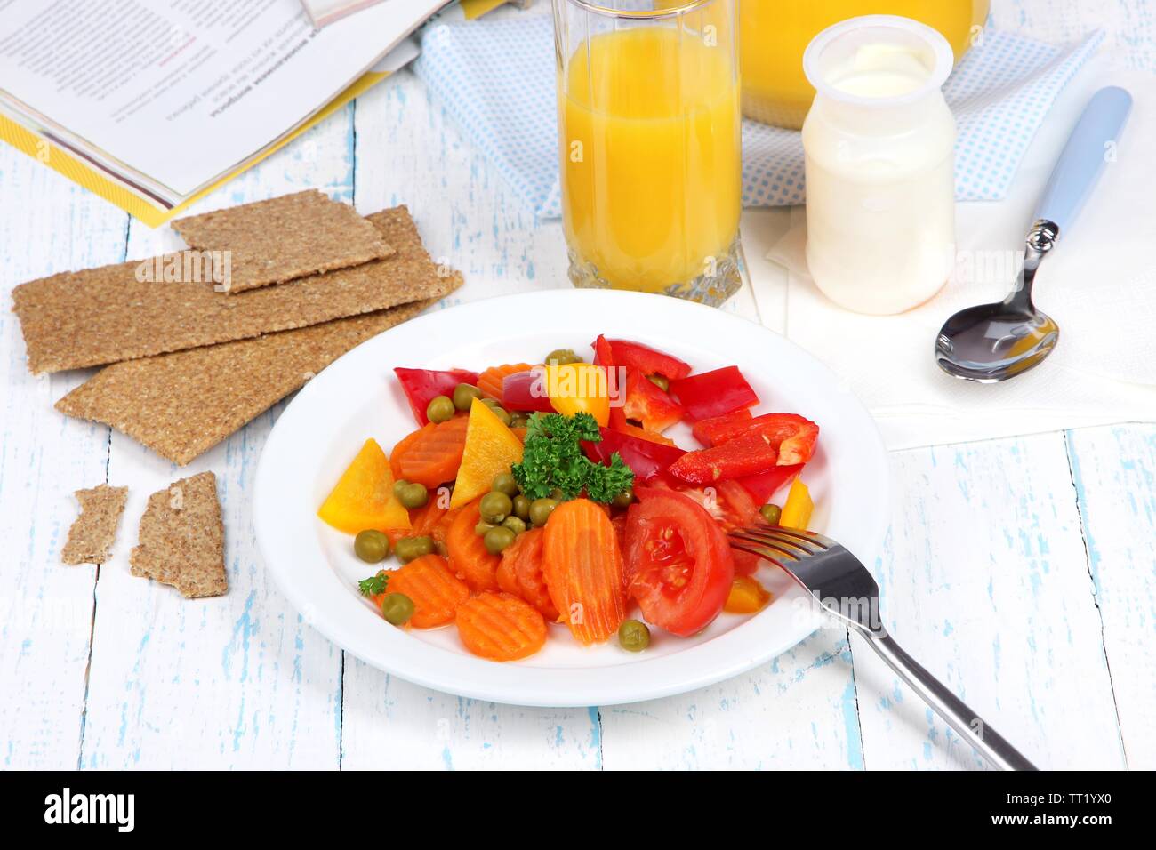 Easy fitness food to sustain shape in form Stock Photo - Alamy