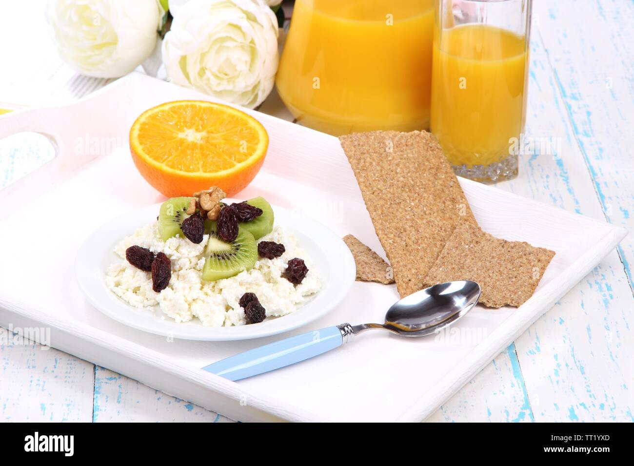 Easy fitness food to sustain shape in form Stock Photo - Alamy