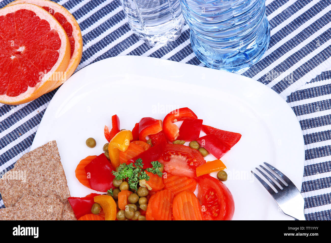 Easy fitness food to sustain shape in form Stock Photo - Alamy