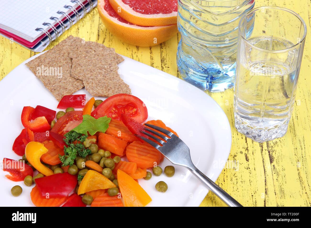 Easy fitness food to sustain shape in form Stock Photo - Alamy