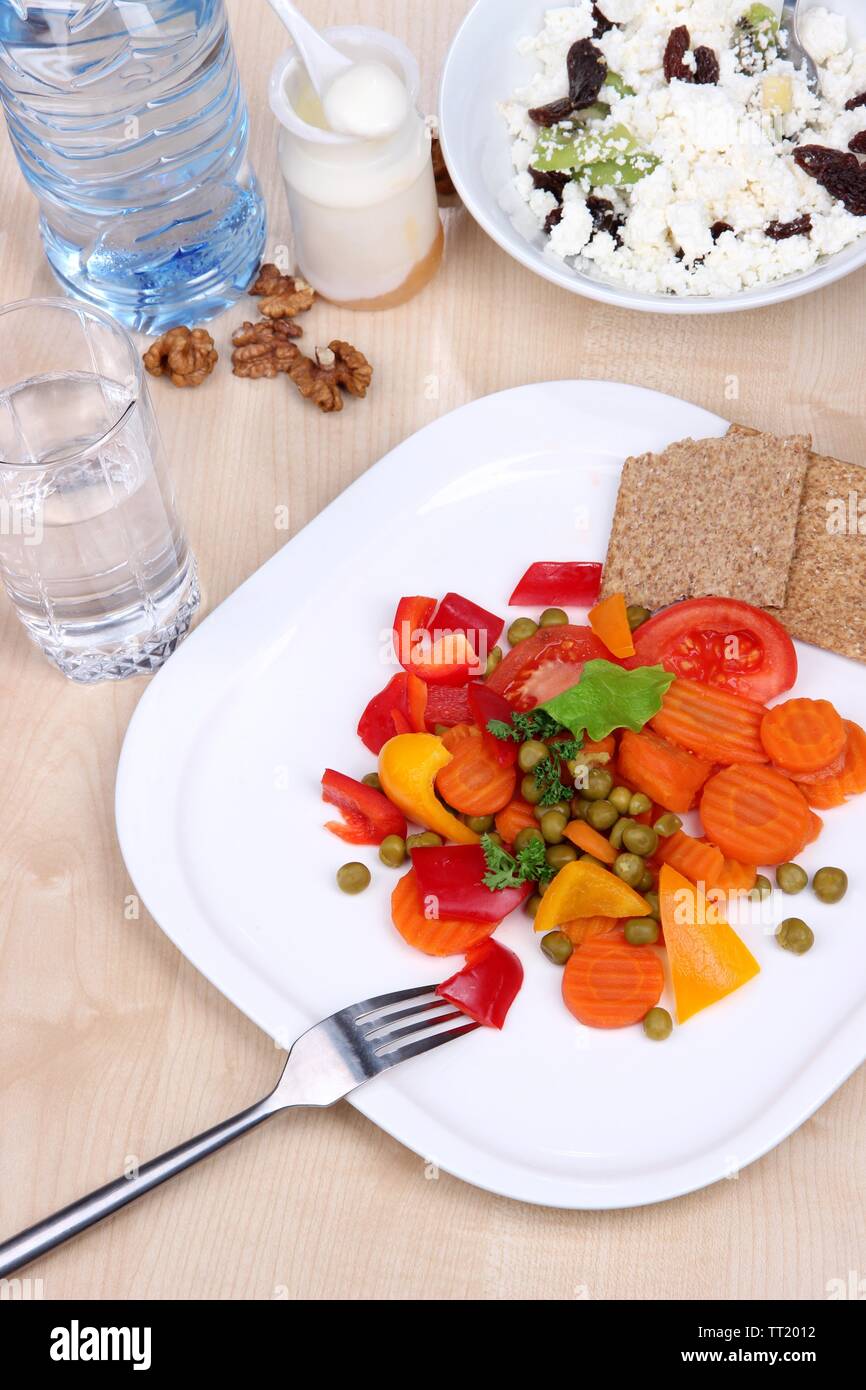 Easy fitness food to sustain shape in form Stock Photo - Alamy