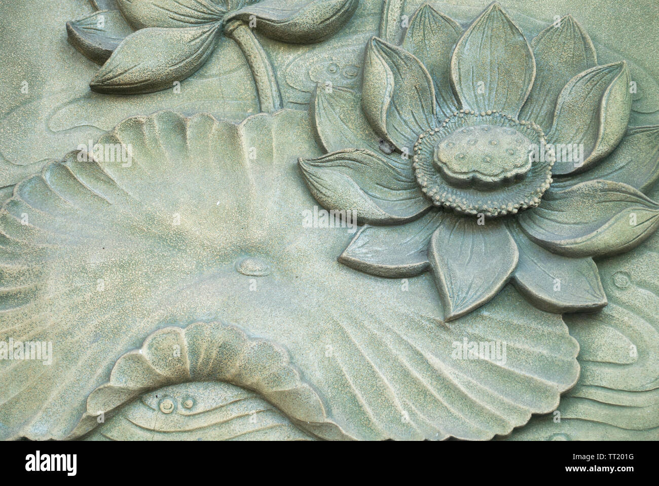 Flower carving decorated Stock Photo - Alamy