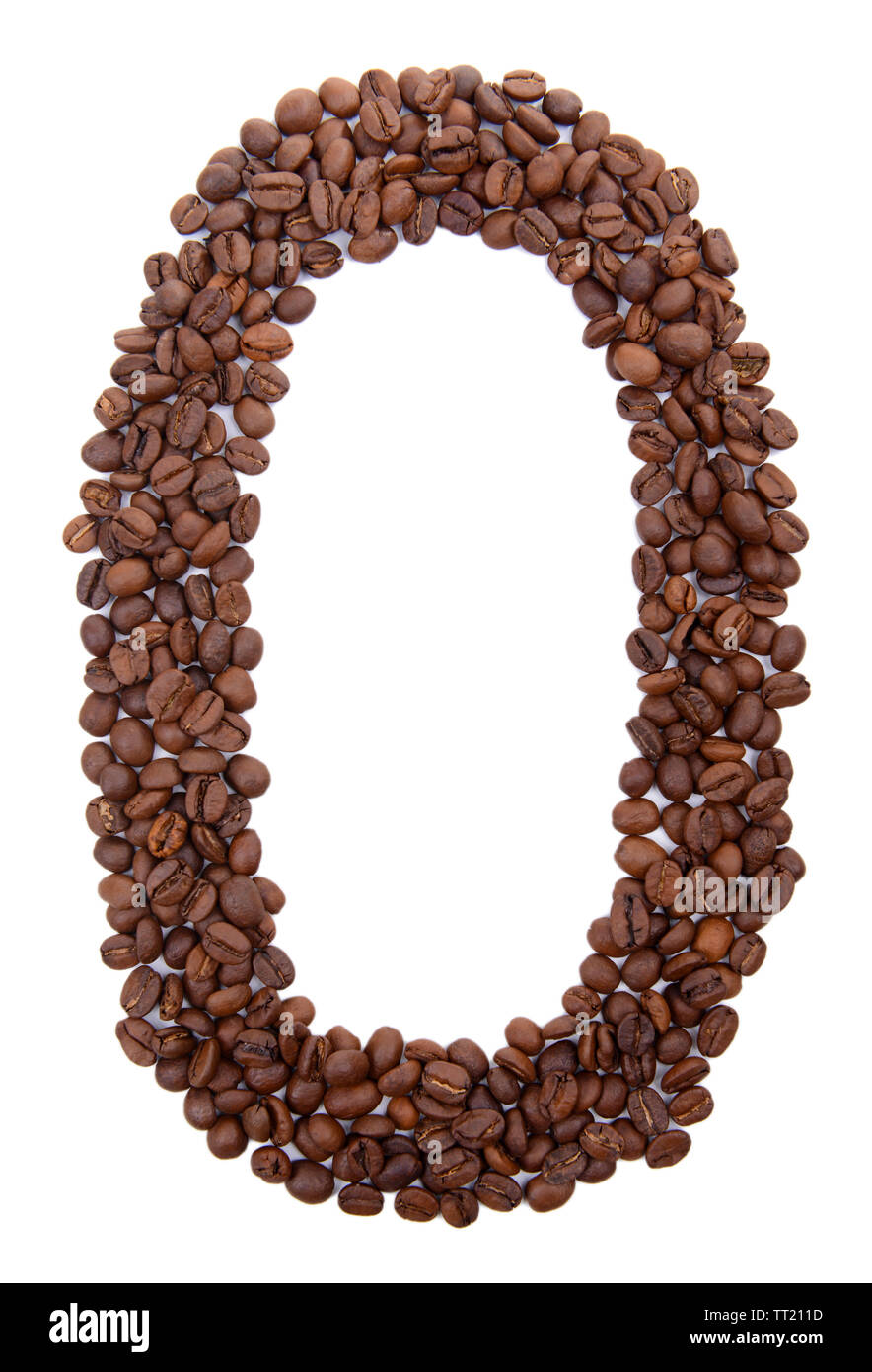 Number from coffee beans isolated on white Stock Photo - Alamy
