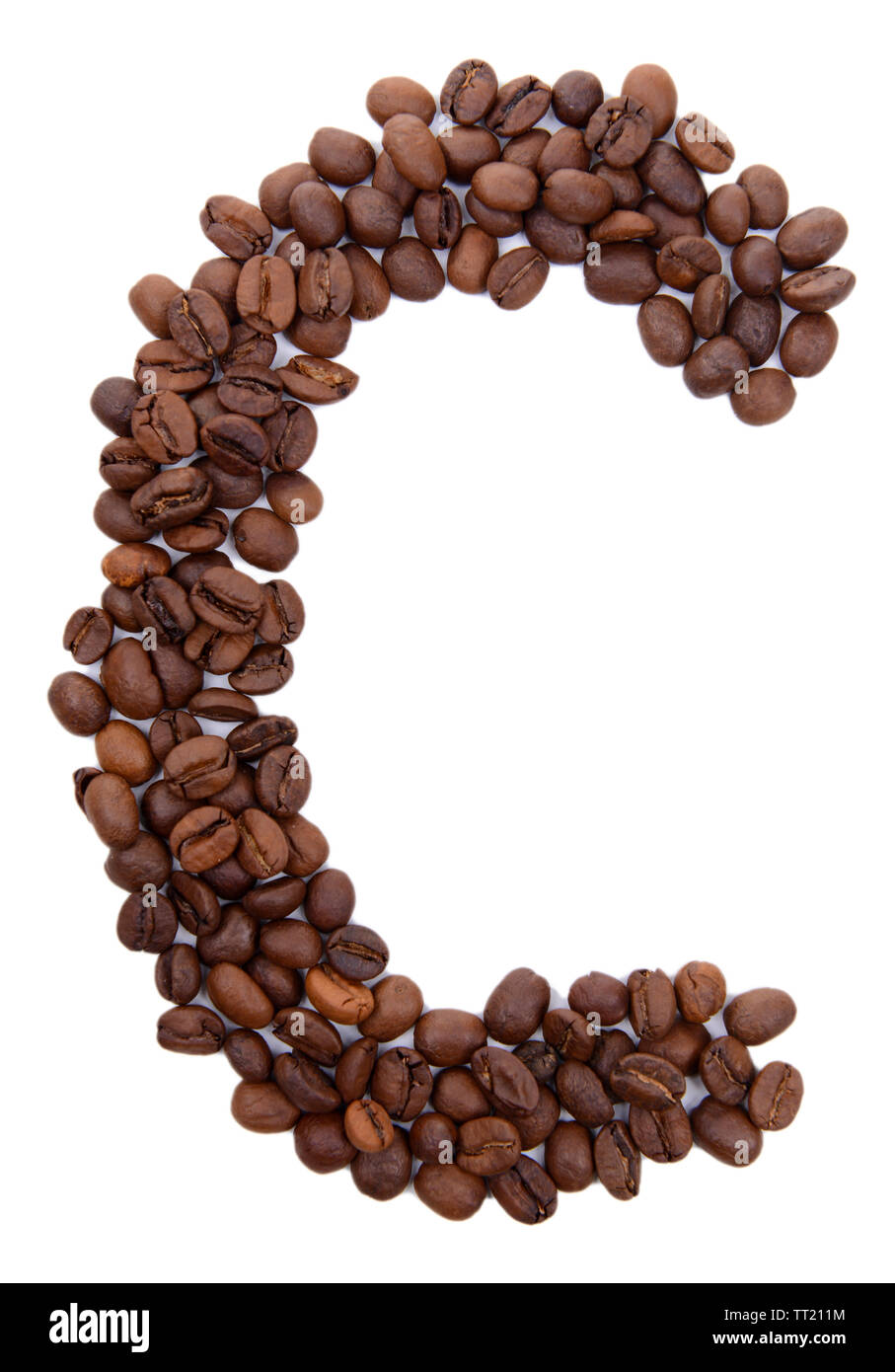 Alphabet from coffee beans isolated on white Stock Photo - Alamy