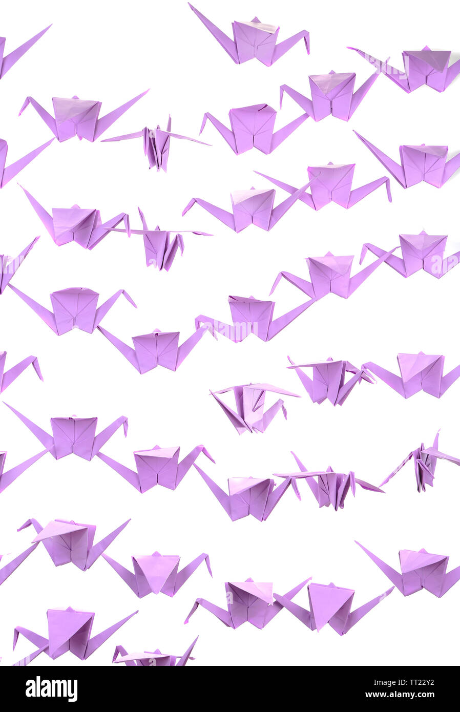 Origami cranes, isolated on white Stock Photo - Alamy