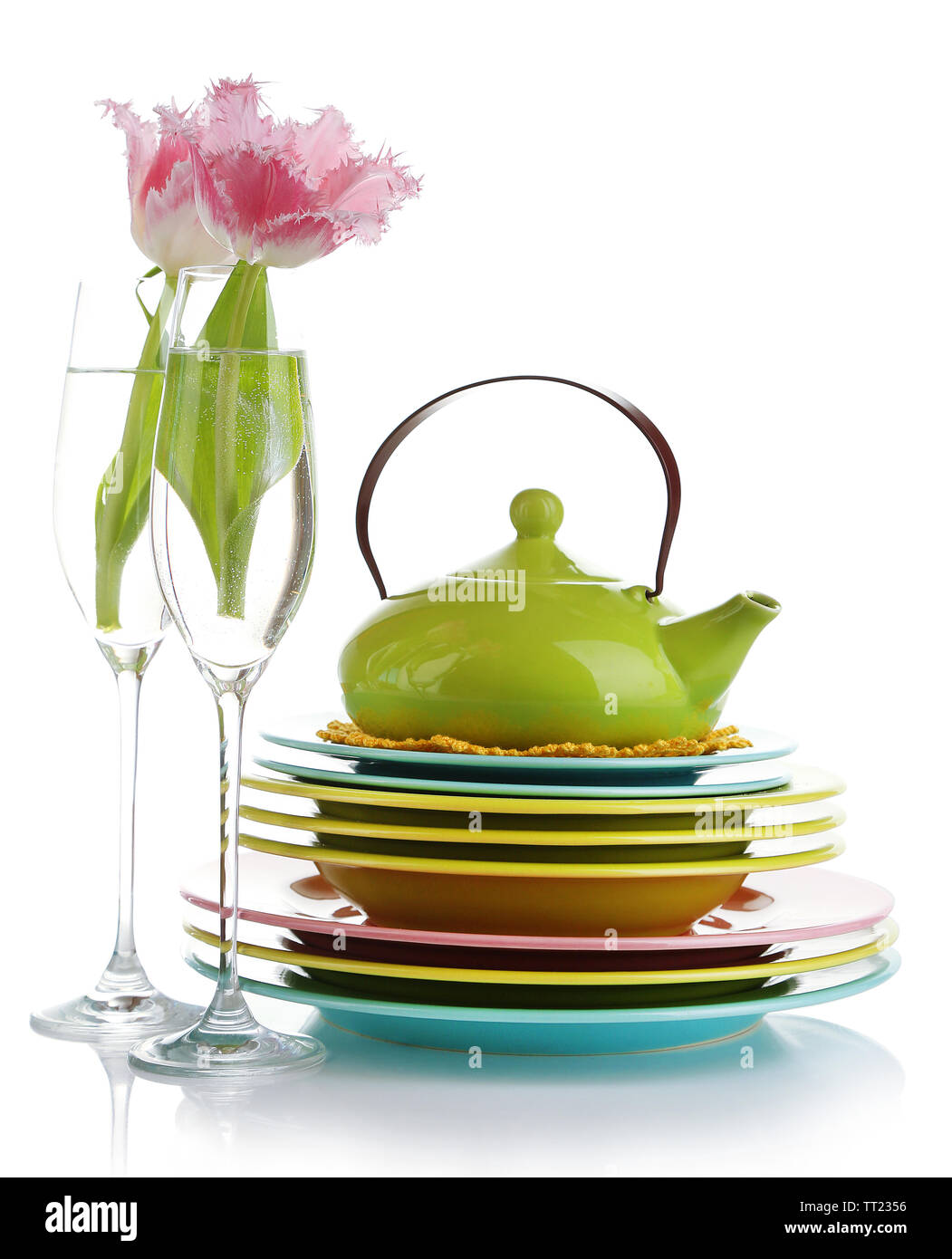 Stack of dishes Cut Out Stock Images & Pictures - Alamy