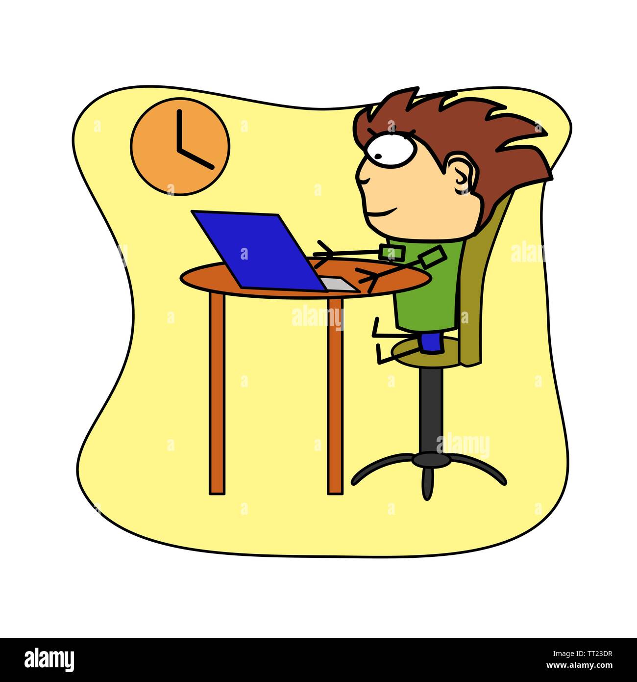 Cartoon computer man hi-res stock photography and images - Alamy