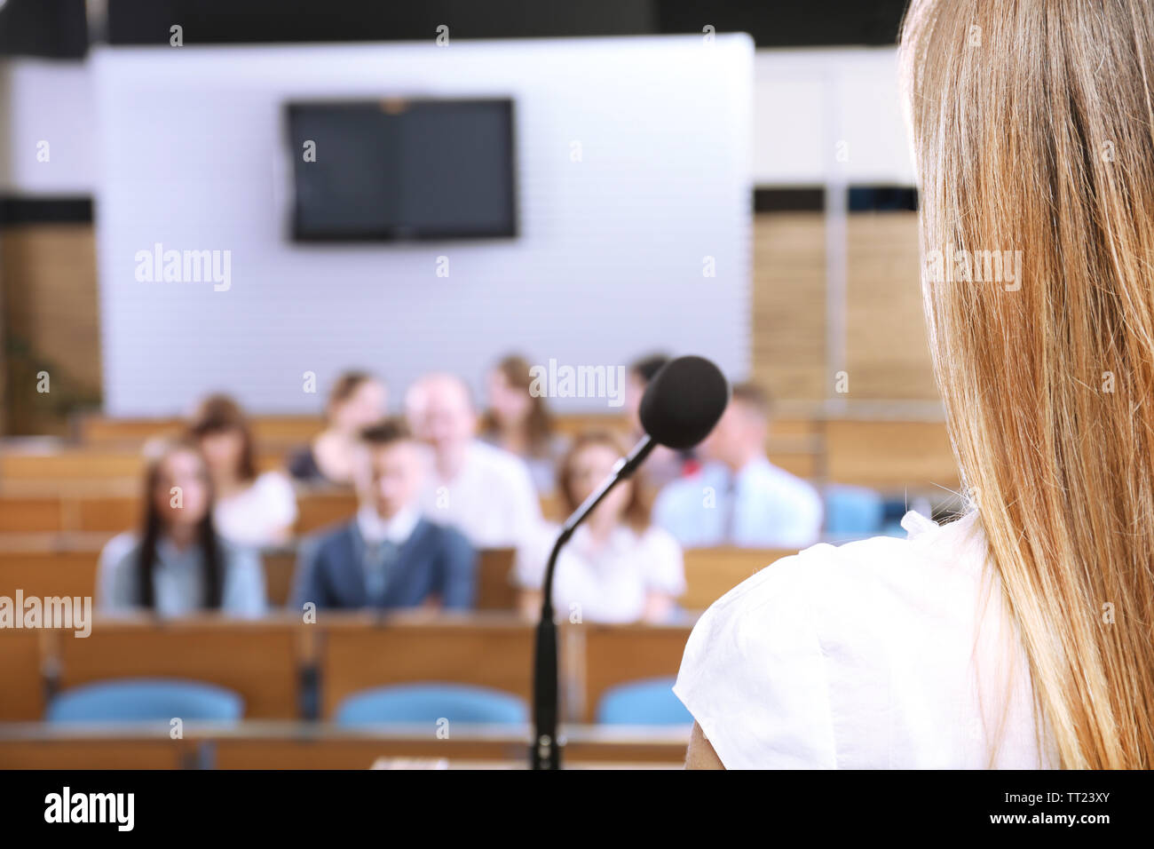 Female conference room back hi-res stock photography and images - Alamy