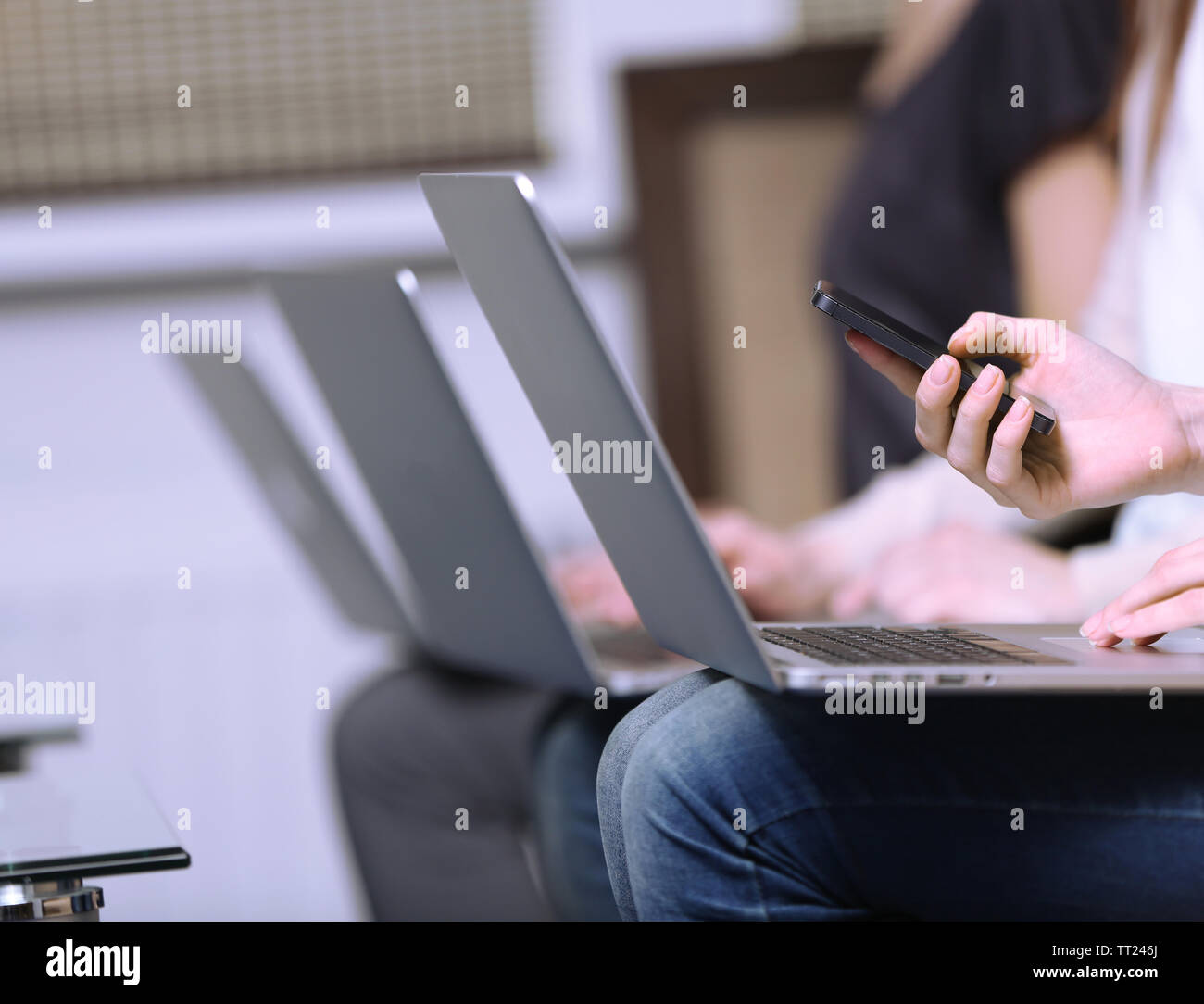 Business people working in conference room Stock Photo - Alamy