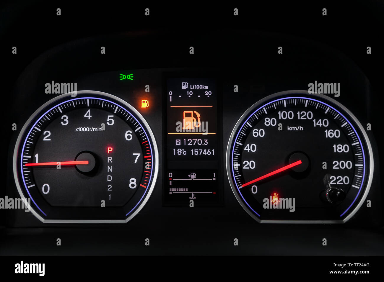 Interior view of car with black salon. Modern luxury prestige car ...