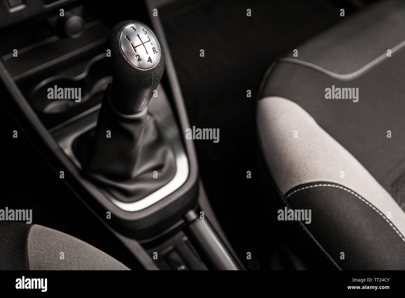 Automatic gear stick inside modern car. automatic transmission gear of ...