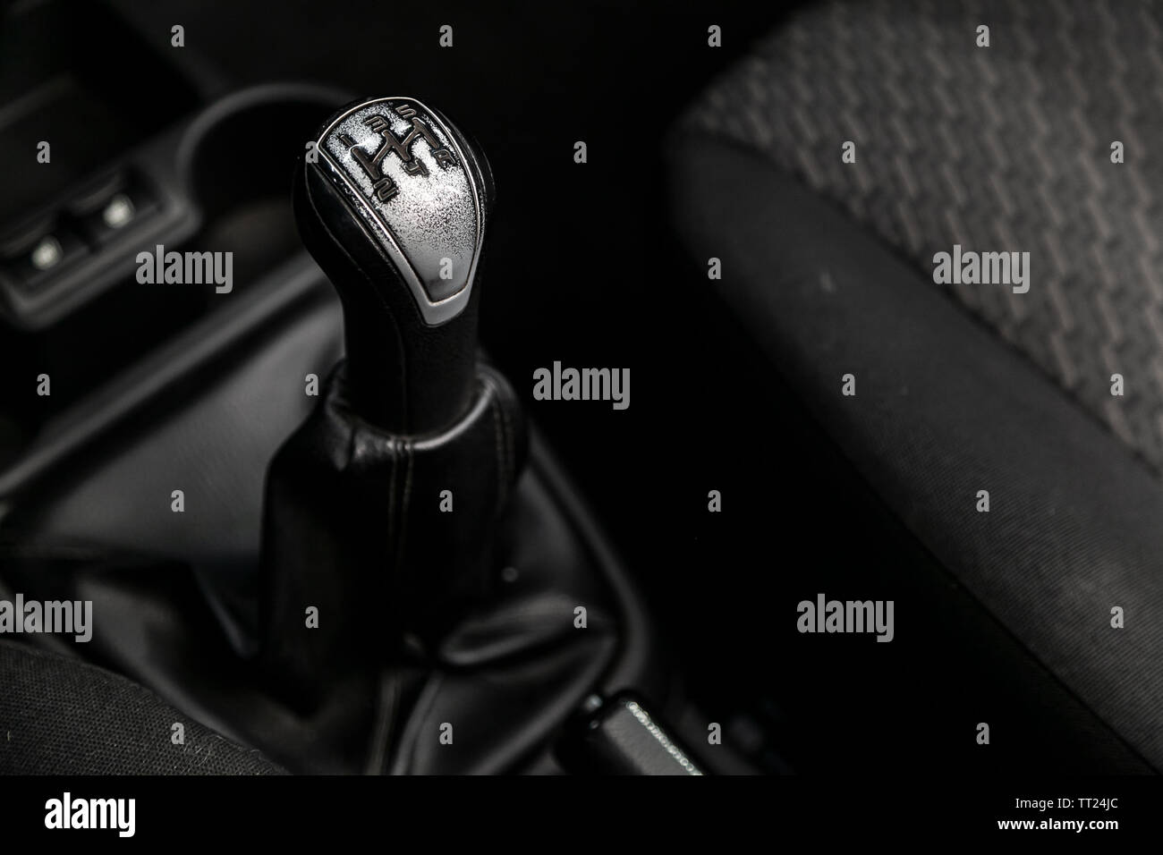 Automatic gear stick inside modern car. automatic transmission gear of ...