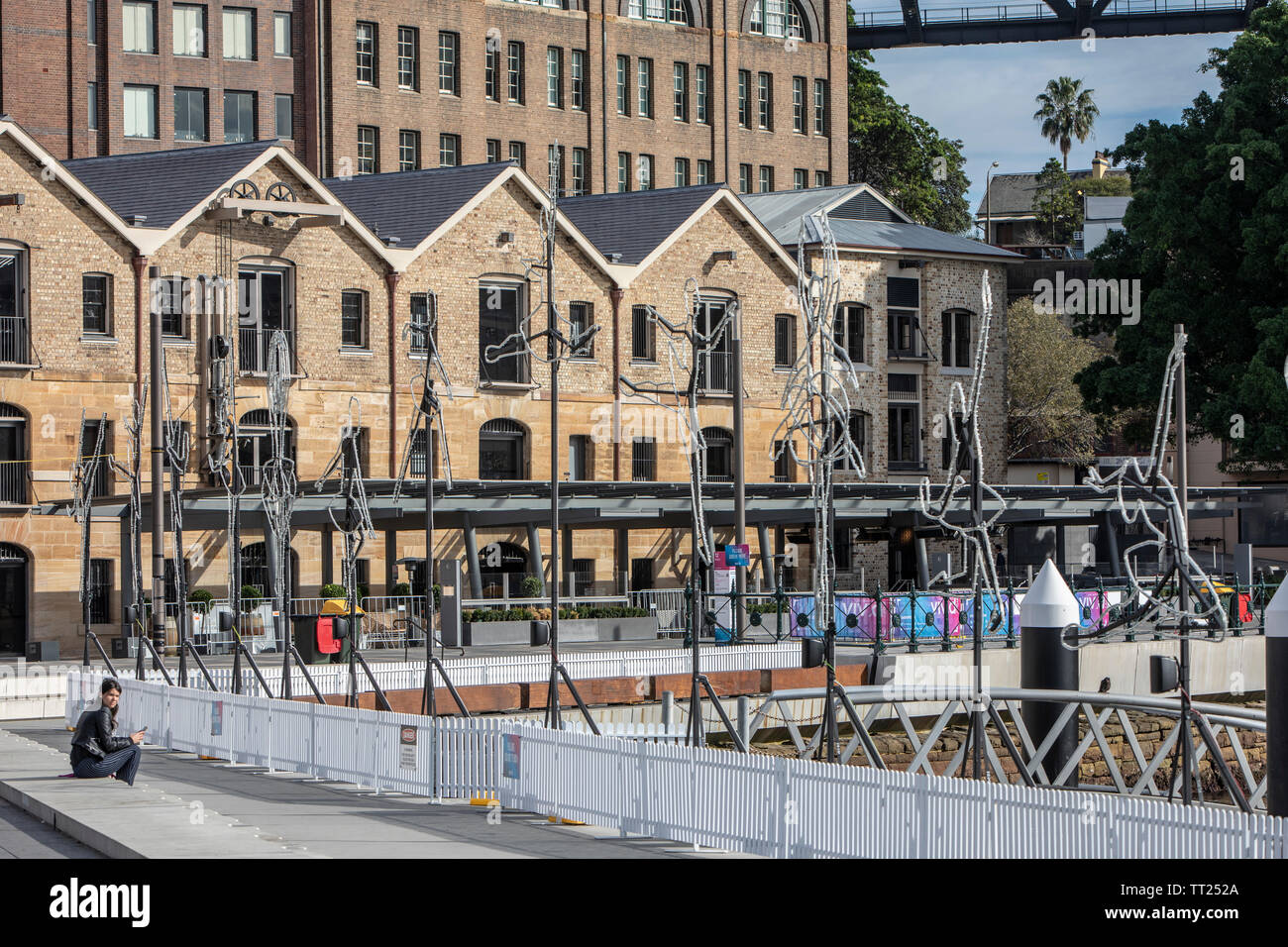 Campbells Cove at the historic Rocks area of Sydney with historical ...