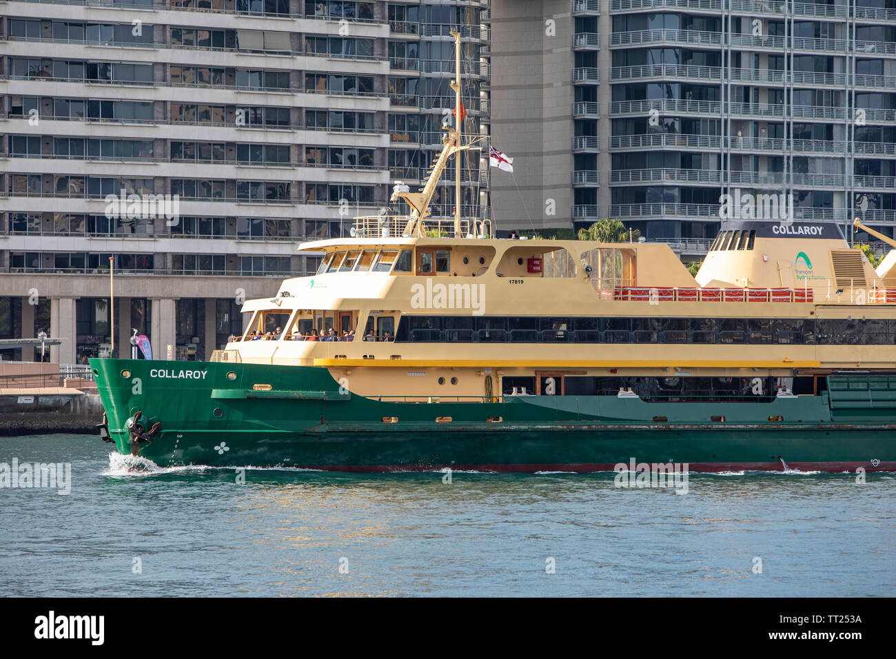 Sydney ferry named MV Collaroy departs Circular Quay,Sydney harbour ...