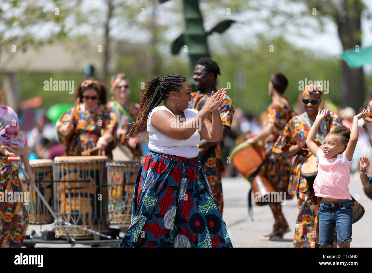 Cleveland, Ohio, USA - June 8, 2019: Parade the Circle, African ...