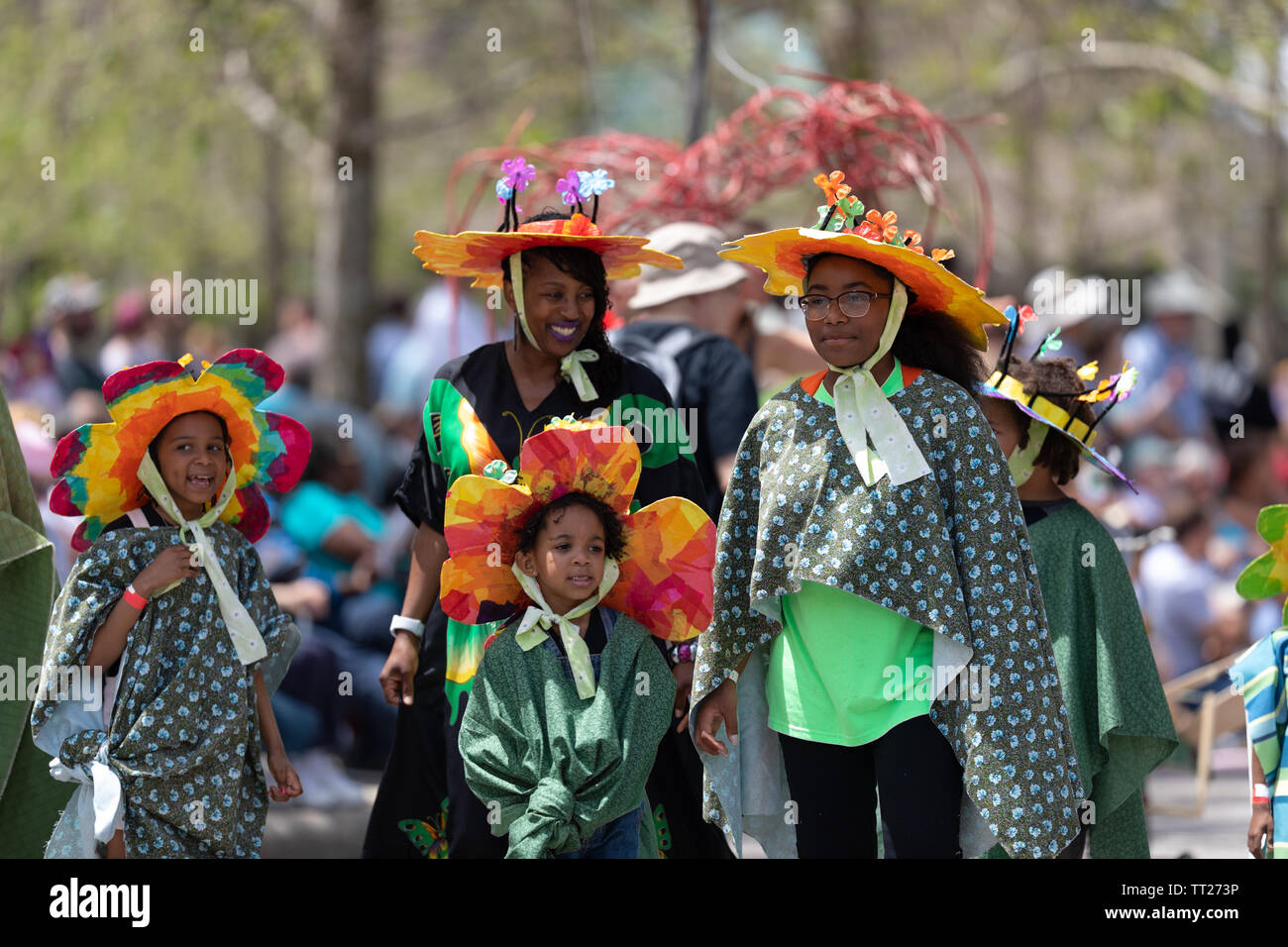 Cleveland, Ohio, USA - June 8, 2019: Parade the Circle, african ...