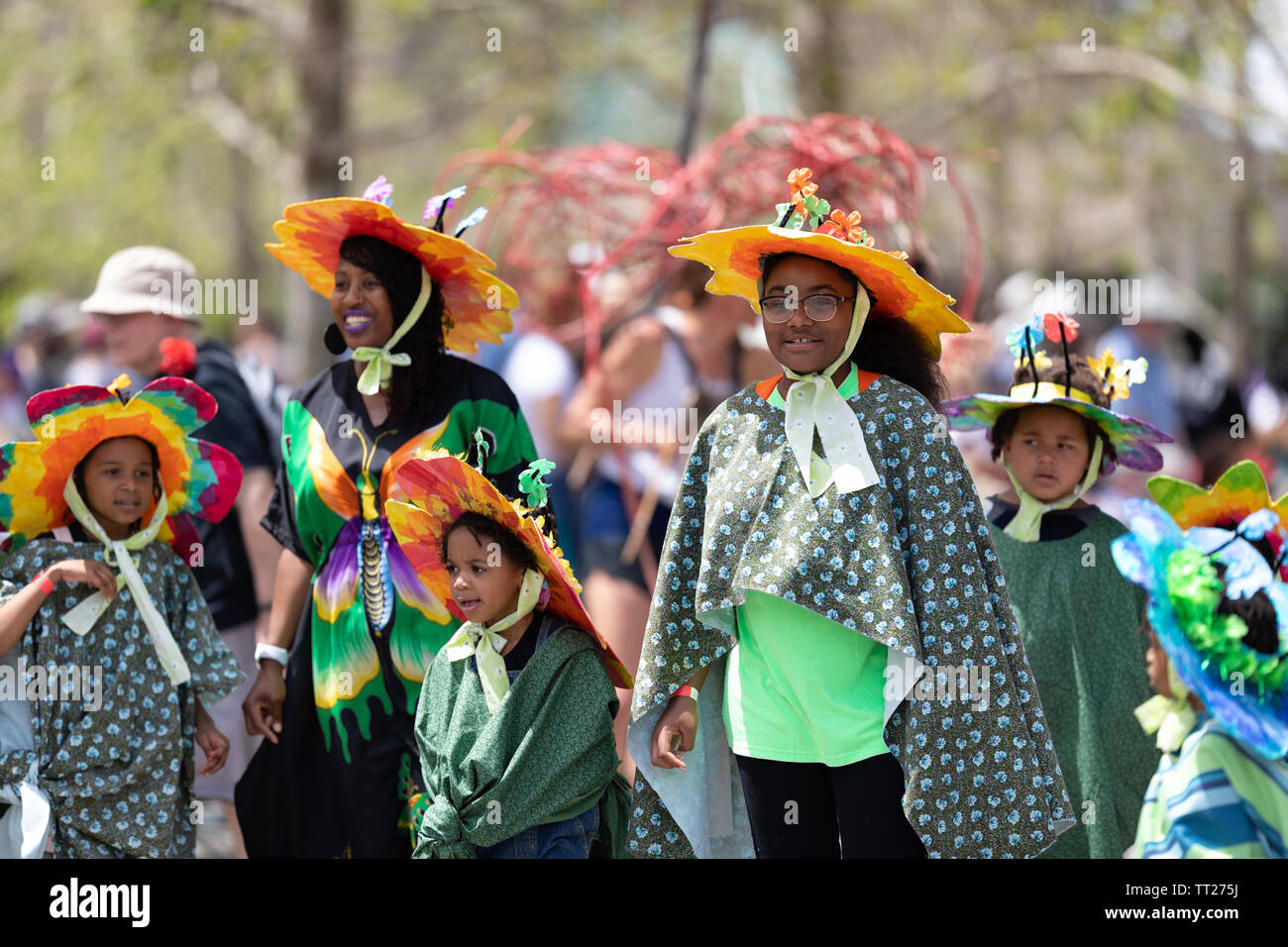 Cleveland, Ohio, USA - June 8, 2019: Parade the Circle, african ...