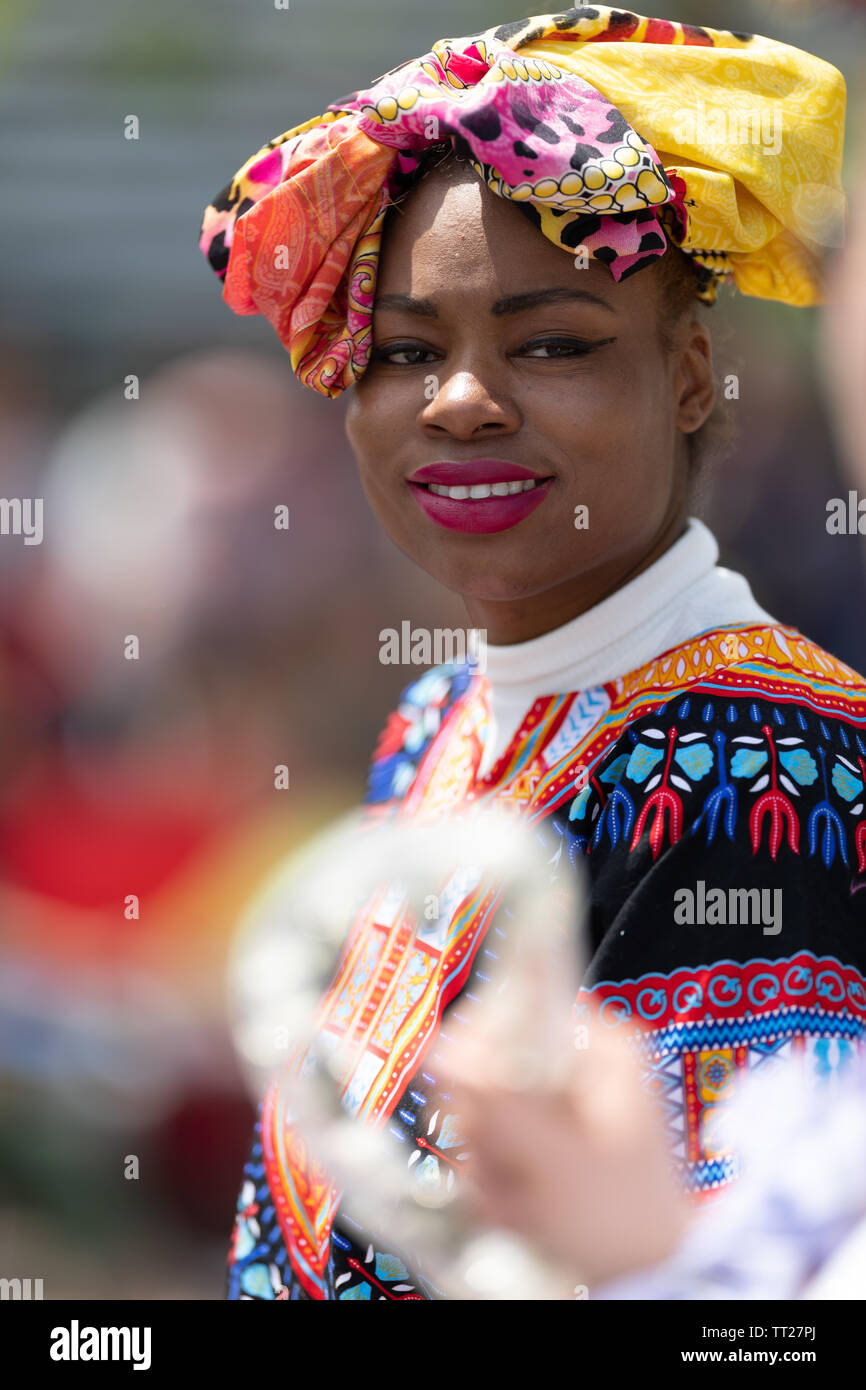 Cleveland, Ohio, USA - June 8, 2019: Parade the Circle, African ...