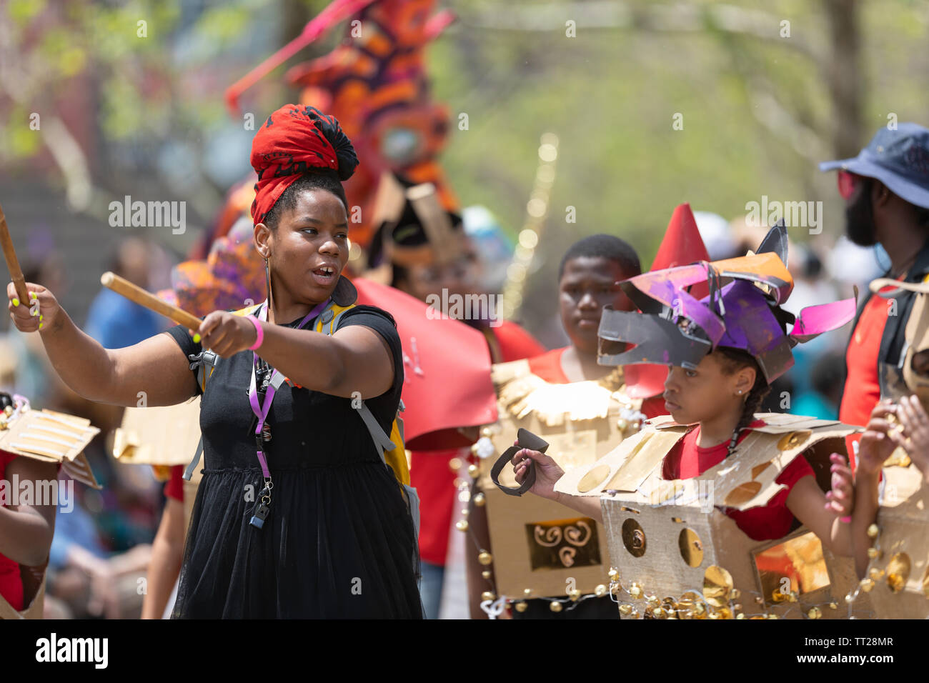 Cleveland, Ohio, USA - June 8, 2019: Parade the Circle, African ...