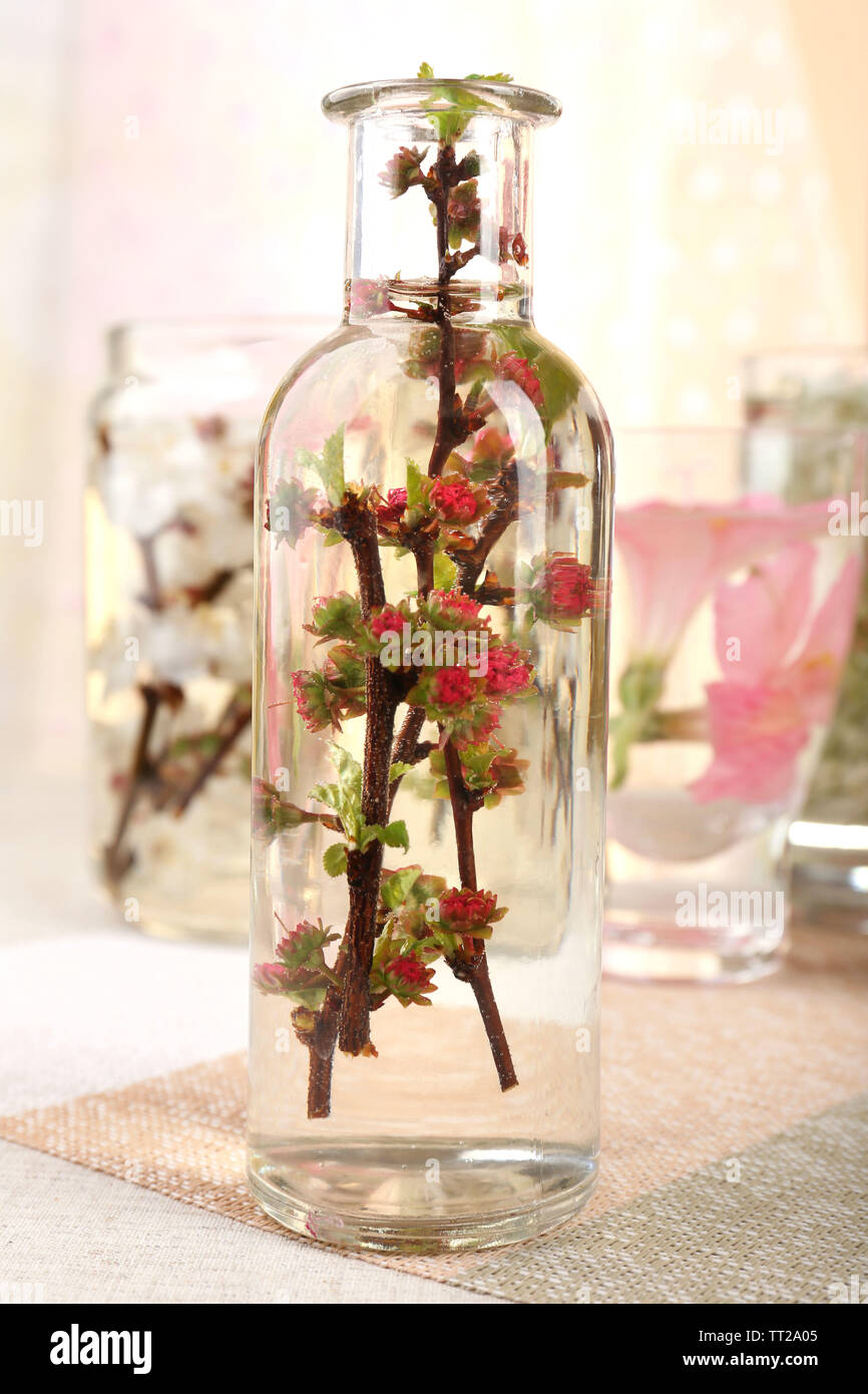 Spring flowers submerged in water close up Stock Photo - Alamy