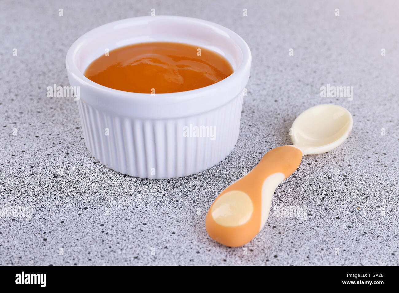 Baby food on table Stock Photo - Alamy