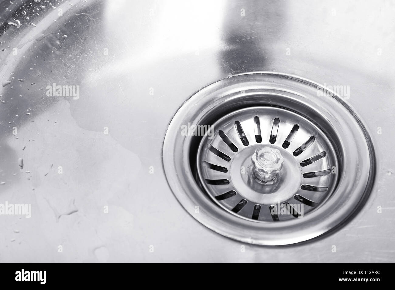 Kitchen sink close up Stock Photo - Alamy