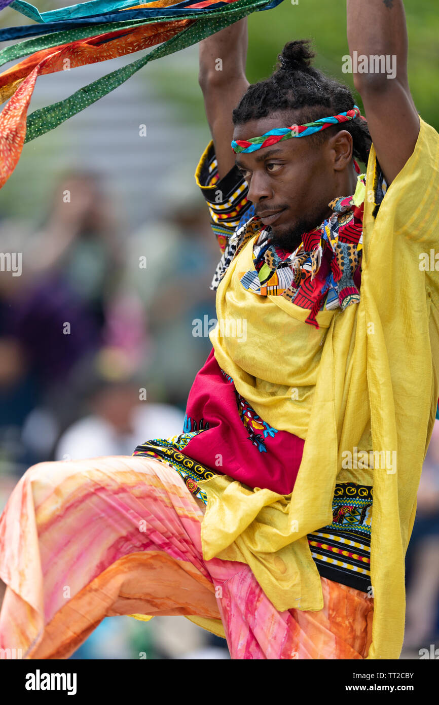 Cleveland, Ohio, USA - June 8, 2019: Parade the Circle, African ...