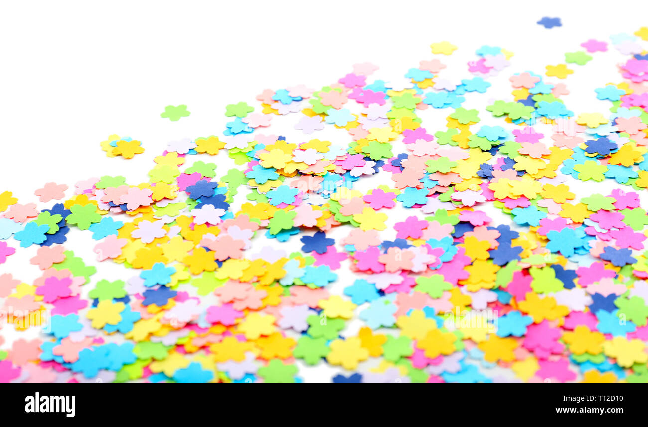 Confetti isolated on white Stock Photo - Alamy