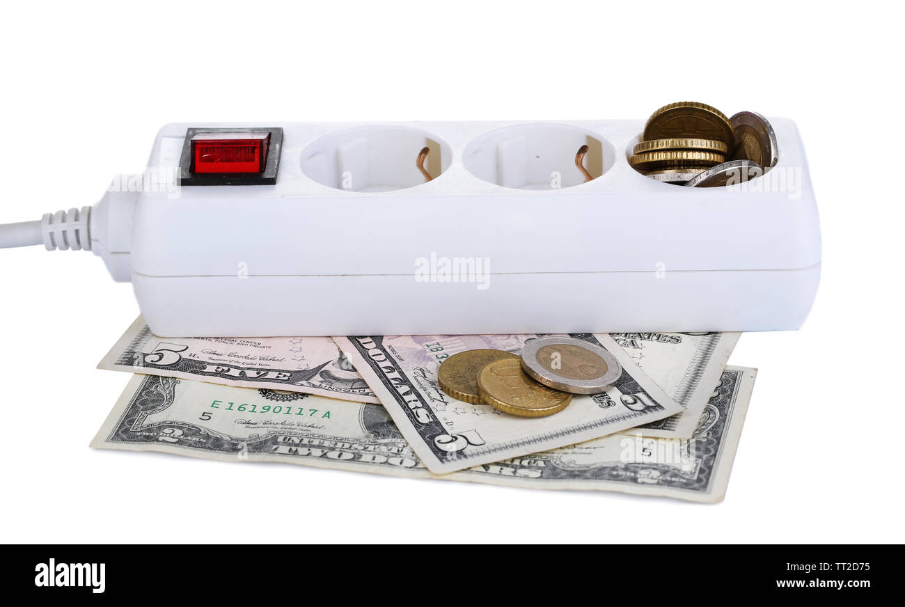 Money on electricity Stock Photo - Alamy