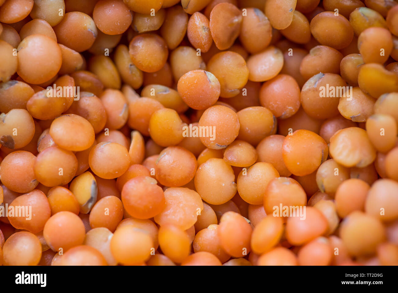red lentil raw uncooked macro texture pattern Stock Photo - Alamy