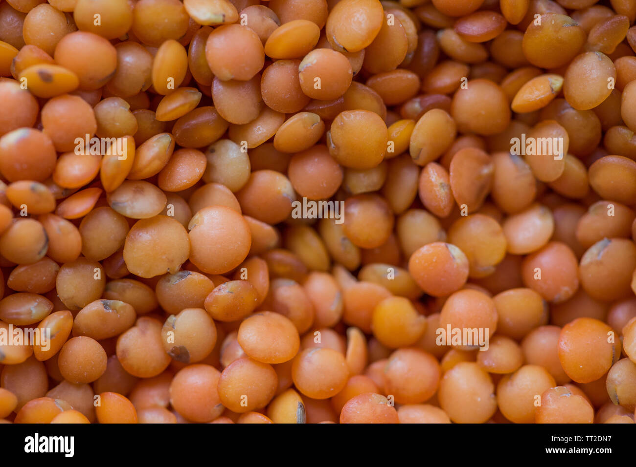 red lentil raw uncooked macro texture pattern Stock Photo - Alamy