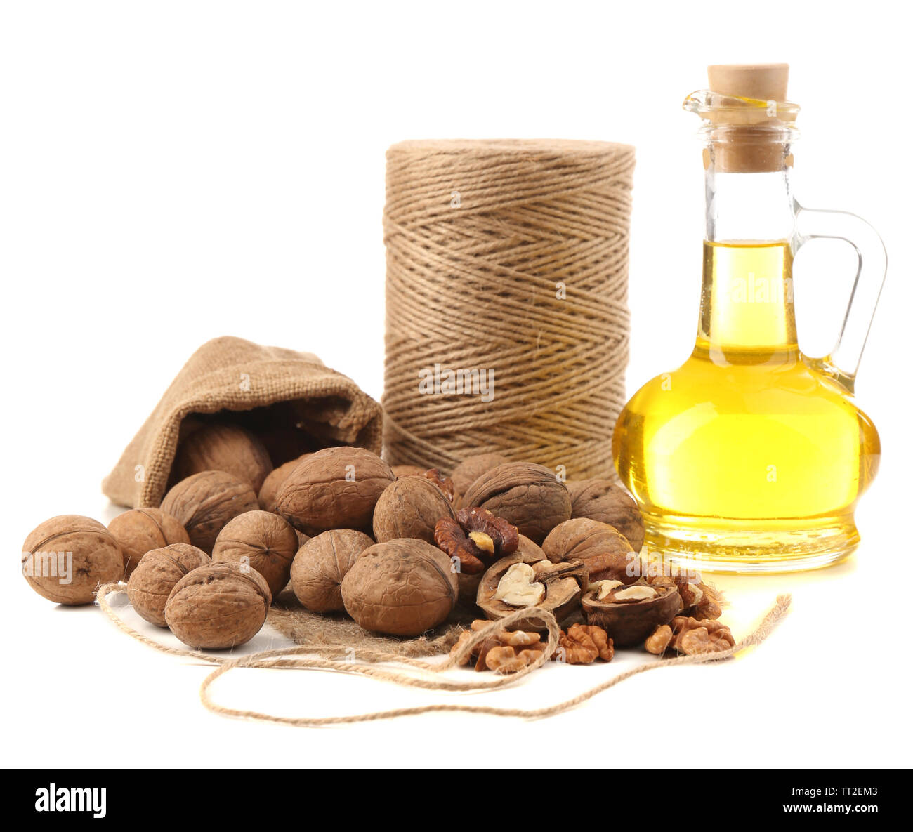 Walnut oil nuts on Cut Out Stock Images & Pictures - Alamy