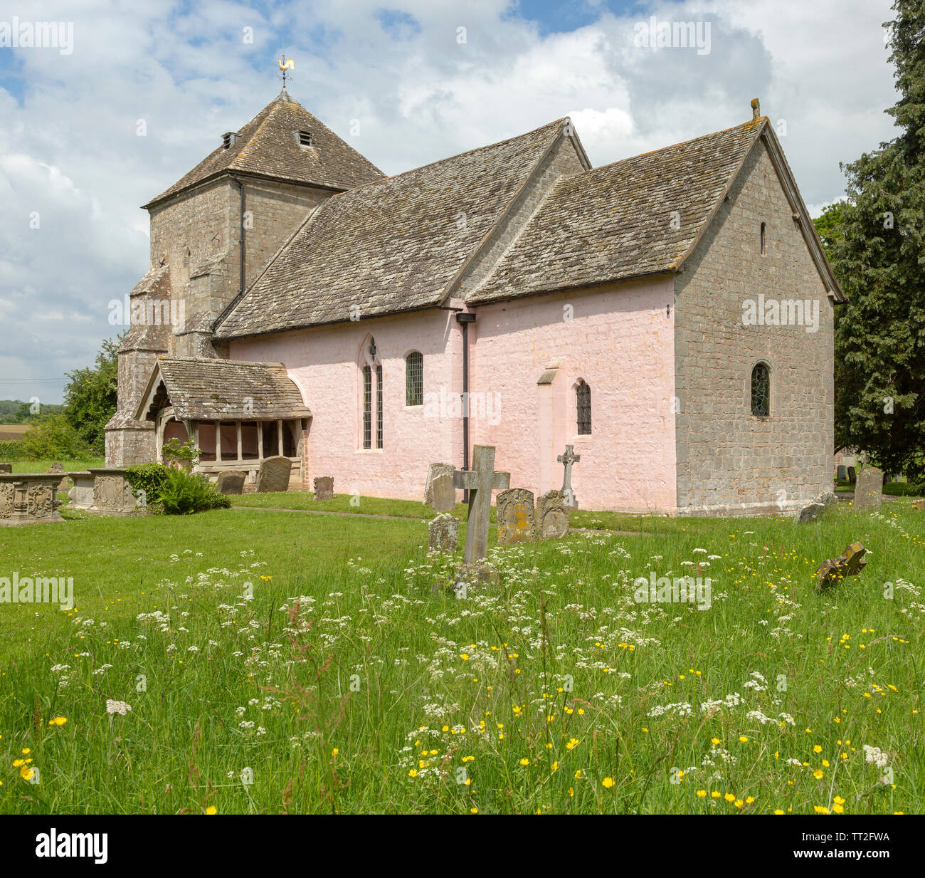 Church of Saint Mary, Kempley, Gloucestershire, England, UK Stock Photo ...
