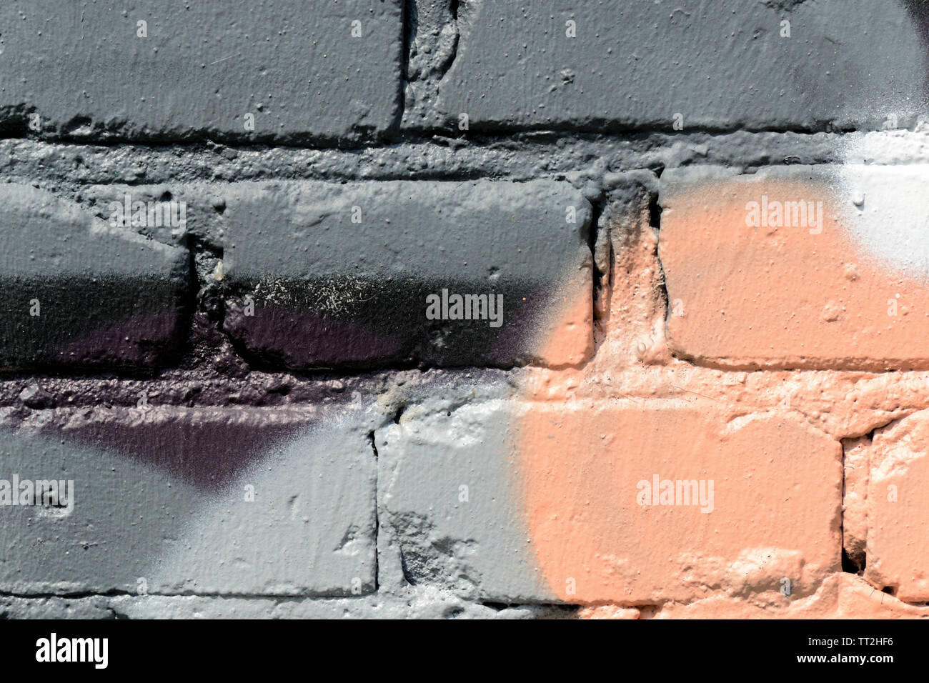 Colorful painted brick wall close up. Abstract background Stock Photo ...