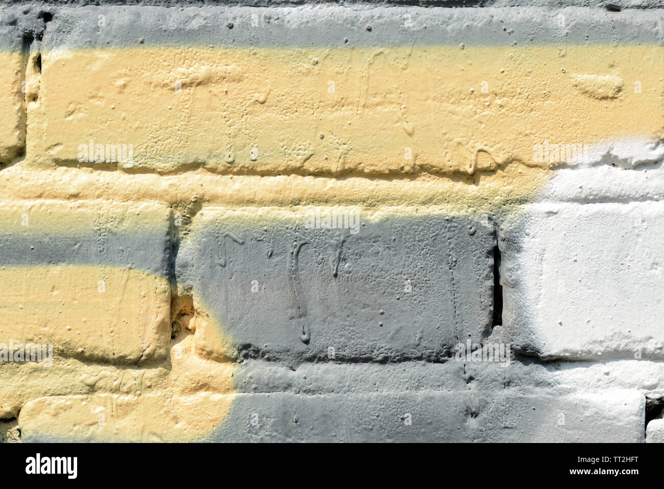 Colorful painted brick wall close up. Abstract background Stock Photo ...