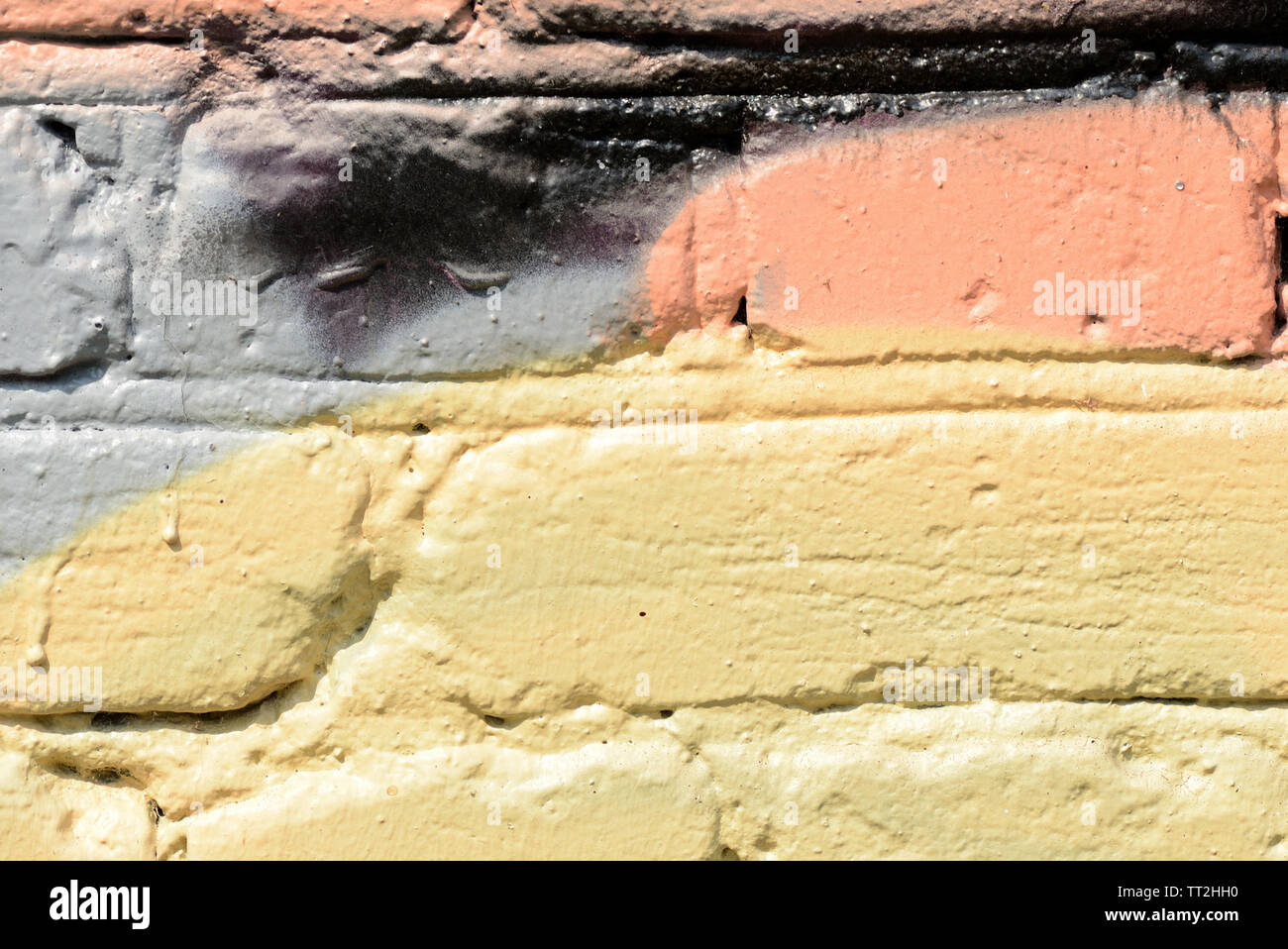 Colorful painted brick wall close up. Abstract background Stock Photo ...