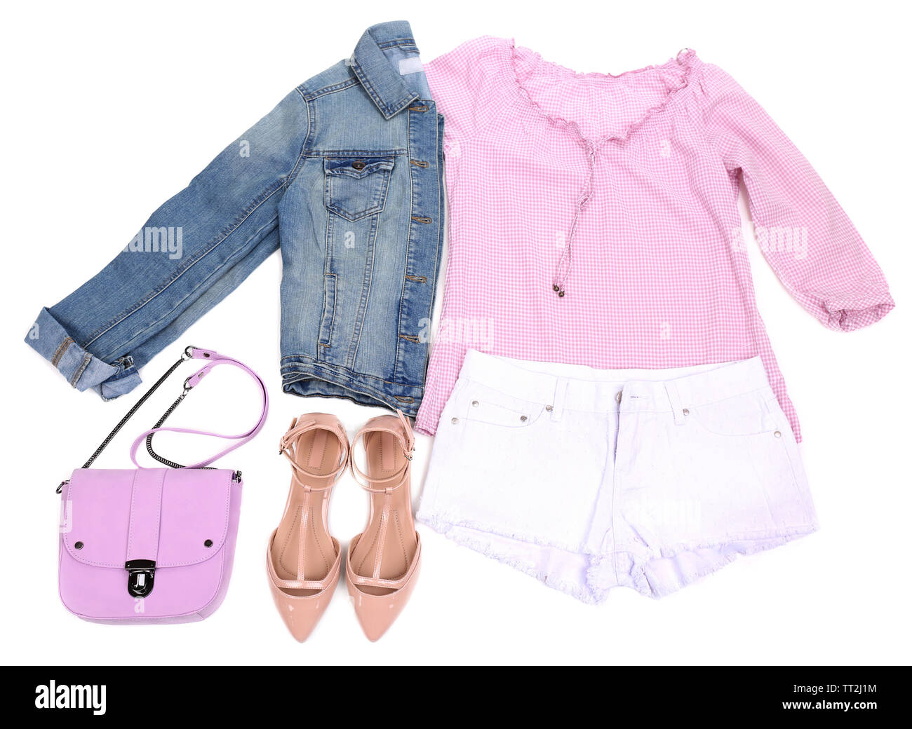 Female clothing isolated on white Stock Photo - Alamy