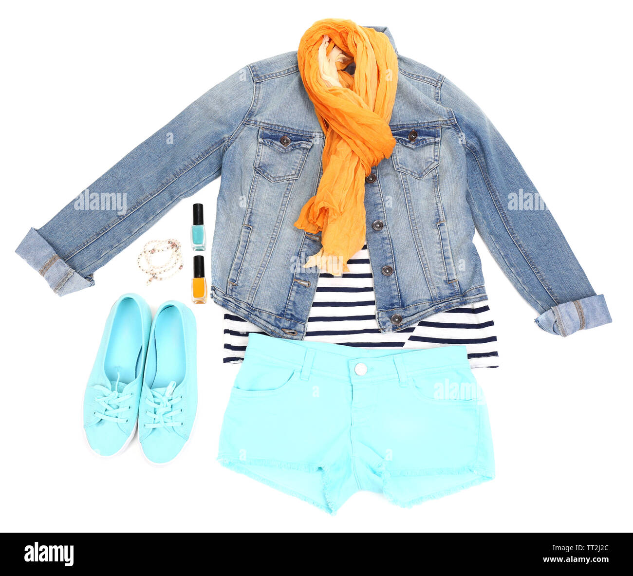 Female clothing isolated on white Stock Photo - Alamy